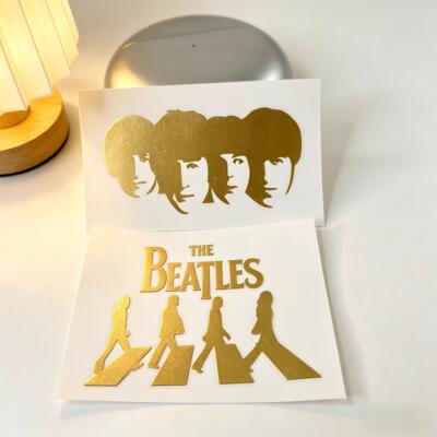 【2张】披头士乐队The Beatles周边金属贴纸金色手机壳平板列侬