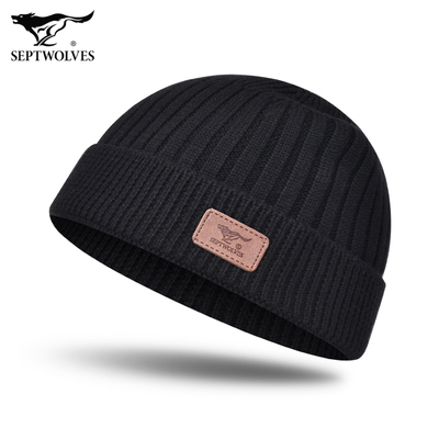 保暖防风七匹狼男士保暖针织帽