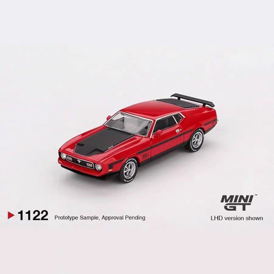 MINIGT 1/64 福特野马 Mach1 深红色 盒装 合金封闭模型