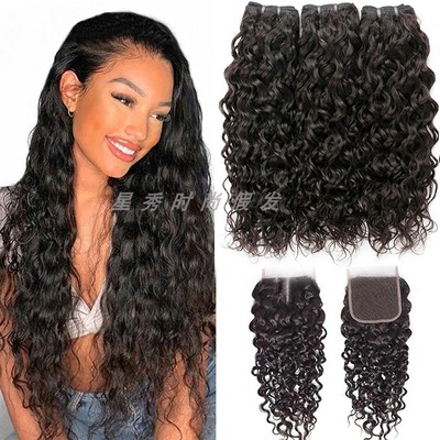 9Agrade brazilian human hair bundles water wave hair人类头发