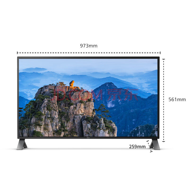 飞利浦 438P1电脑显示器 43英寸 4K高清IPS屏 10.7亿色 102%sRGB_虎窝淘