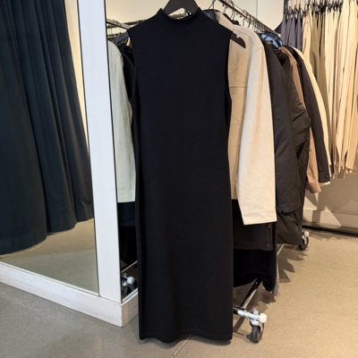 Theory羊毛混纺无袖商务连衣裙