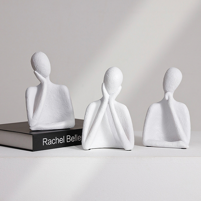 北欧简约抽象人物思考者摆件家居客厅桌面玄关酒柜电视柜软装摆设