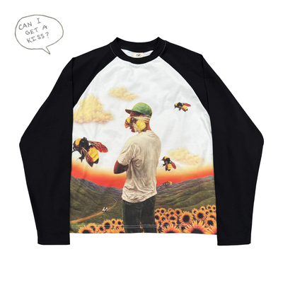 【原创】RAINMAKE | “Flower boy” tyler专辑 复古插肩长袖T恤