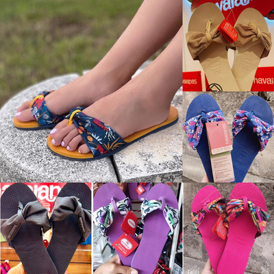 巴西havaianas哈瓦那女士人字拖夏季女蝴蝶结休闲拖鞋YOU TRP BSC