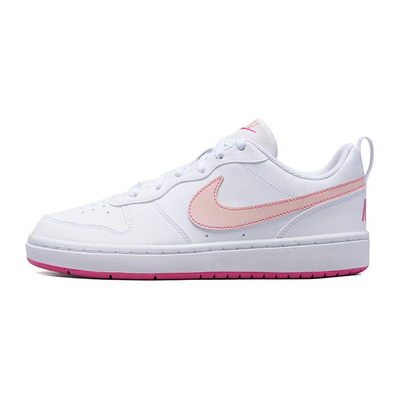 NikeCourt Borough 合成革 舒适休闲GS 低帮 板鞋 白粉 男女同款