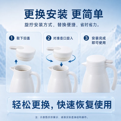 适合富光WFS1083暖壶配件盖子母婴级食品级高端防漏水水壶盖子