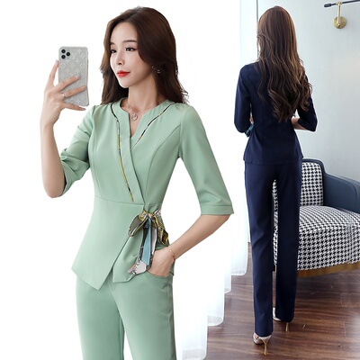 2022新款中袖spa美容制服足浴技师服桑拿工装 2801-32