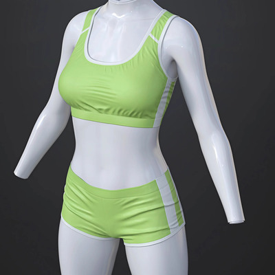 DAZ资源 dForce SU Athletics G9,G8.1 背心短裤套装 (仅服装) IM