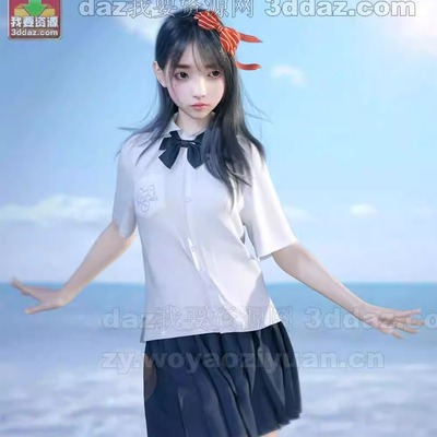 DAZ资源 dForce Sue Yee School Uniform for G8 and 8.1仅服装IM