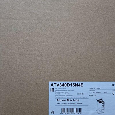 ATV340D15N4E施耐德变频器全新原装正品，原厂包装未议价