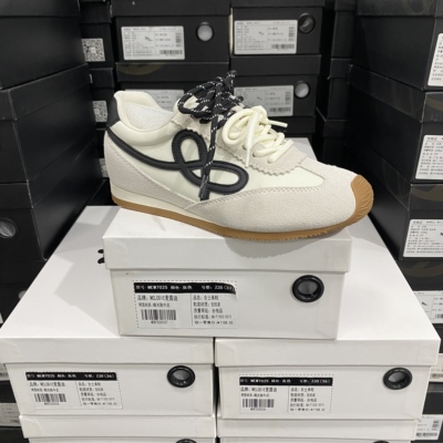 实体专柜意大利设计师轻奢品牌牛皮增高舒适阿甘鞋7285米色