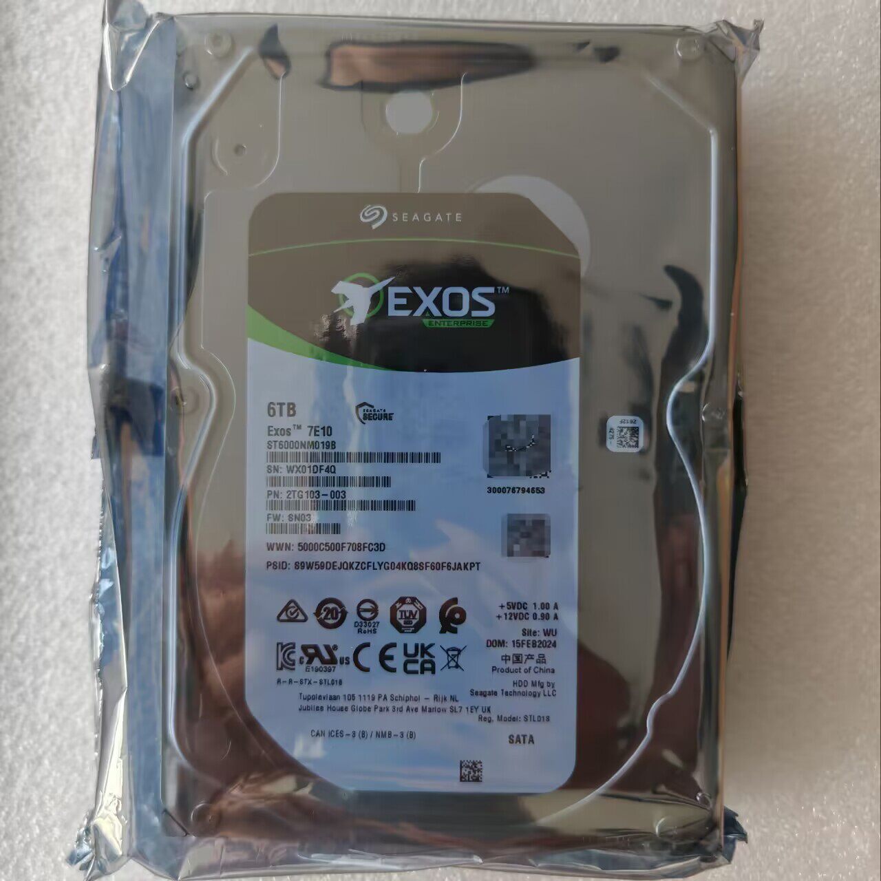ST6000NM019B/021A 6TB银河企业级机械硬盘SATA 7200转