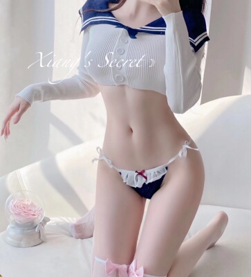 香香的秘密*性感学院 日系洛丽塔甜美少女花边绑带牛奶丝舒适内裤