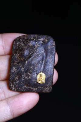 天然沉香沉水雕件普贤菩萨挂件挂坠吊坠老料糖结蜜结熟结3.51克