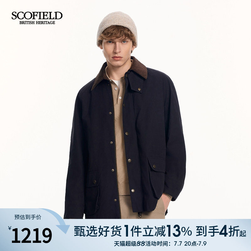 SCOFIELID男装26年早春新品中长款灯芯绒领休闲复古挺括夹克外套