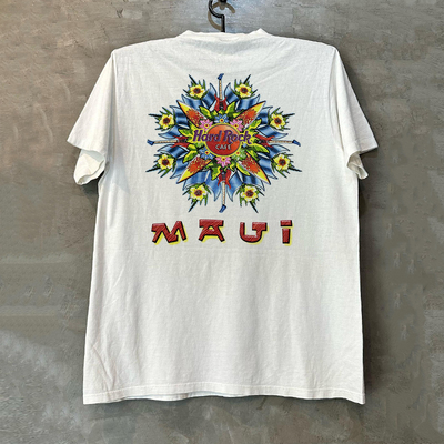 硬石摇滚餐厅美式小领口短袖T恤