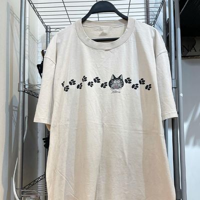 简约复古vintage学院风猫头短袖