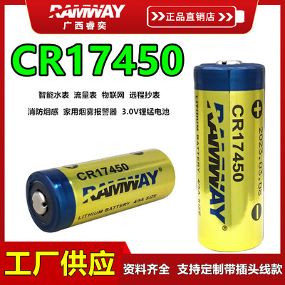 睿奕CR17450家庭预付费水表电池