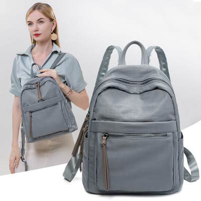 CQ轻巧便携防盗2025新款易搭时尚学生书包牛津布背包