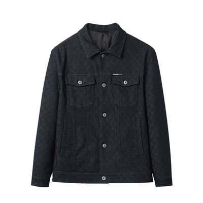 【H家】撤标撤柜！2025秋冬男新款工装翻领花型肌理休闲牛仔外套