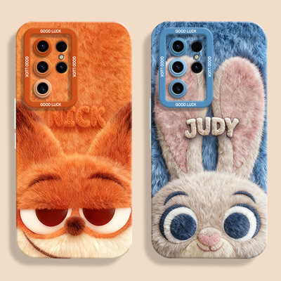 适用三星s25毛茸茸朱迪尼克壳