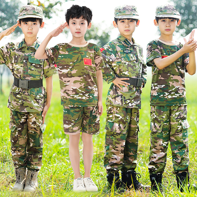 儿童特种兵迷彩服中小学生军训服男童夏令营服装战狼演出服军警课