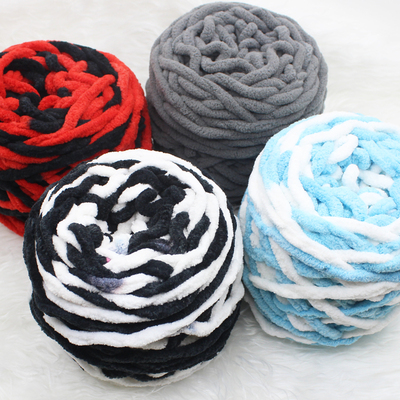 冰条线粗毛线手工diy围巾勾钩针