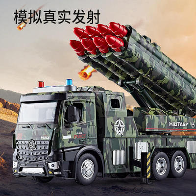 新款佳都大号合金军事装甲车模型东风洲际火箭炮防空导弹惯性助力