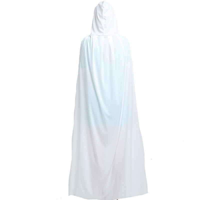 万圣节服装成人儿童白色斗篷披风男巫师袍死神吸血鬼cosplay服饰