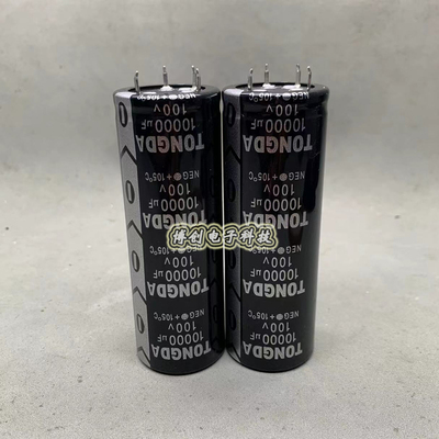 100v10000uf 全新TONGDA音频发烧功放电源滤波4脚电解电容 35*100
