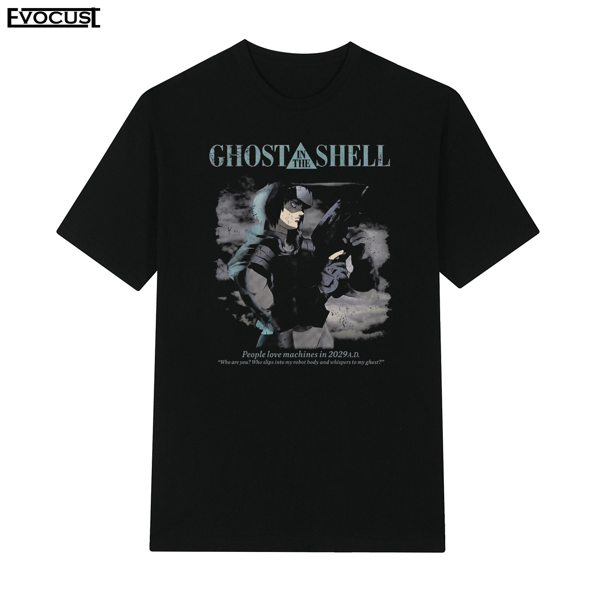 攻壳机动队Ghost in the Shell卡通动漫复古怀旧短袖T恤男女