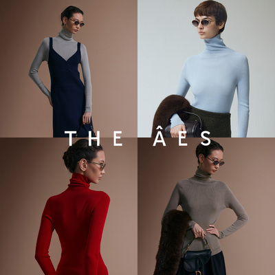 安上THE AES｜无缝一体古典多色 摩登从容高领羊毛打底万搭针织衫