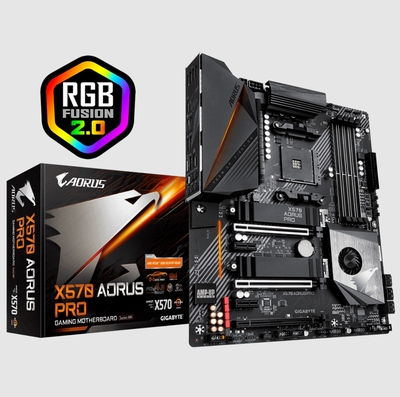 技嘉x570 aorus pro主板am4支持2600 3700 5700g 5950xcpu处理器