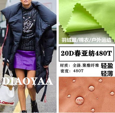 20D高密春亚纺480T泡芙云朵鹅绒