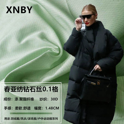 30D春亚纺钻石丝0.1格羽绒服面料