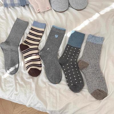 灰色袜子女2024新款爆款