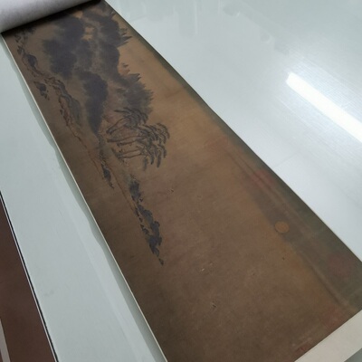 故宫 赵伯骕 万松金阙图卷复古水墨书画山水横幅国画真迹仿古复制