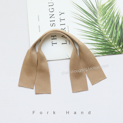 叉子手工织带款手拎包带拼布包