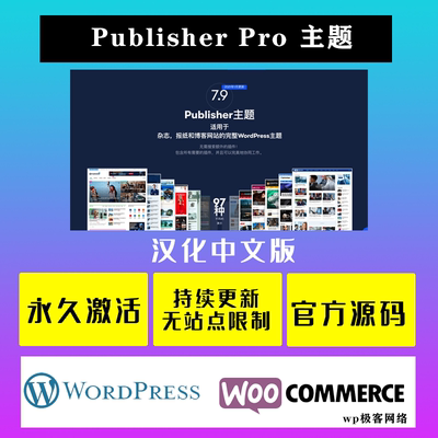 Publisher Pro WP主题 Wordpress 杂志报纸博客多合一网站模板
