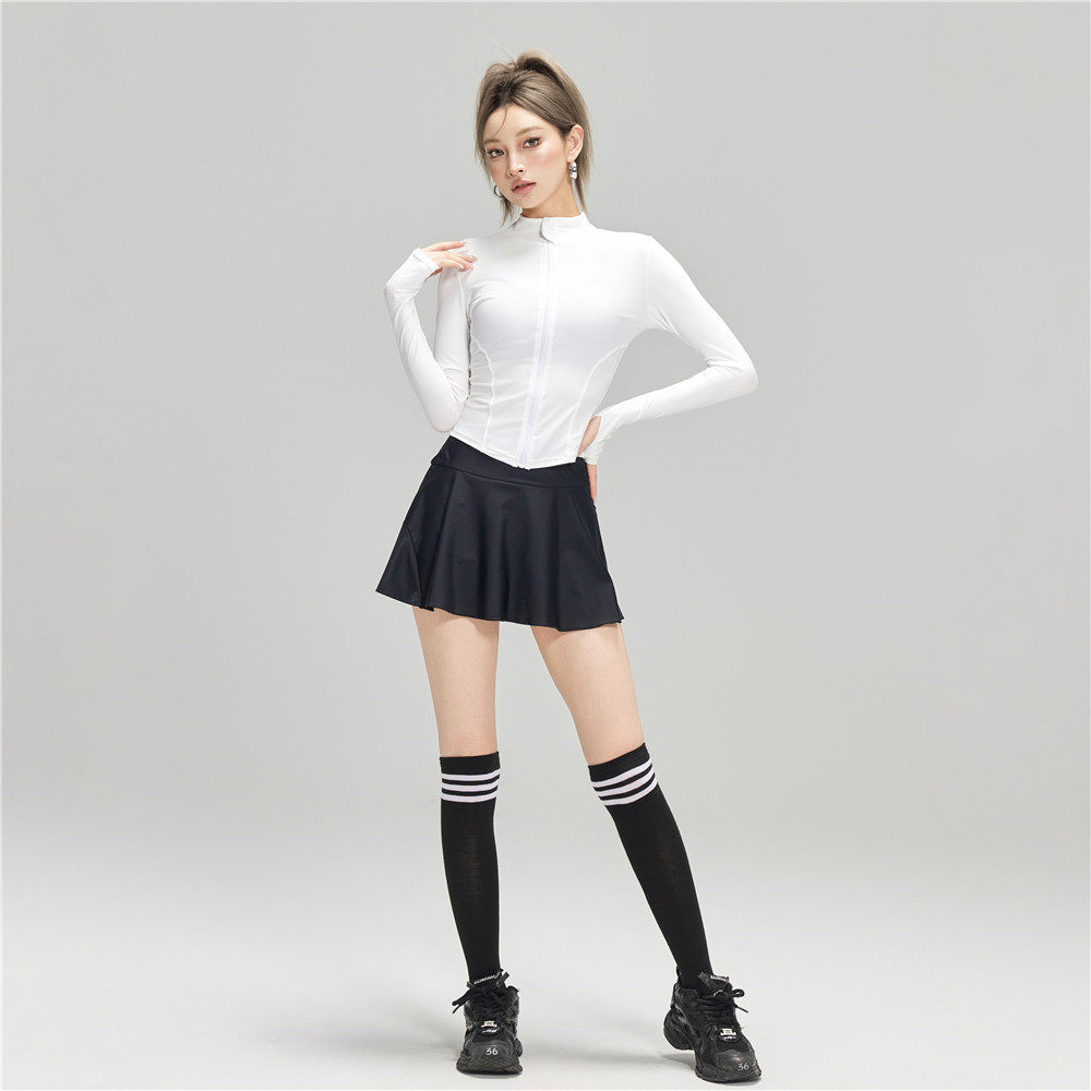 苏拉娜公主三件套分体泳衣女保守显瘦遮肚裙式运动长袖泡温泉泳装