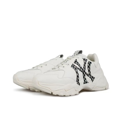 MLB 32shcm111-50w满印印花减震防滑耐磨低帮老爹鞋黑白河南LL仓