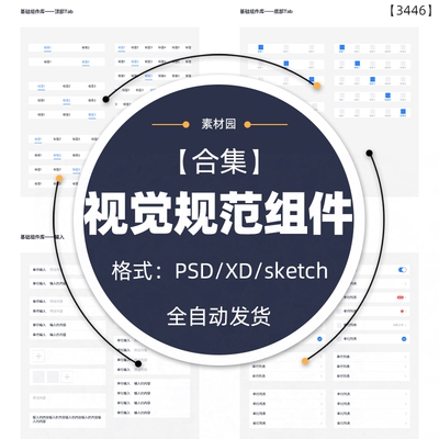 移动端APP界面视觉UI设计规范标准组件库Sketch/PSD/XD素材模板