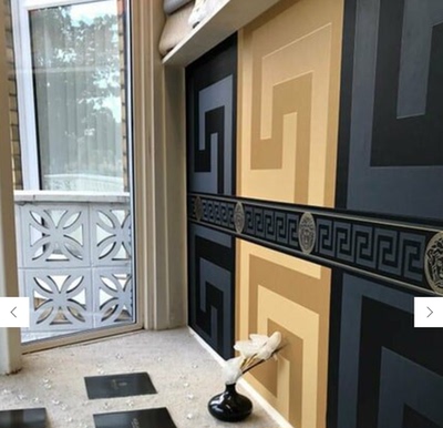 德国无妨VERSACE中式客厅回形格