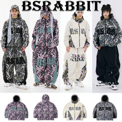 BSRABBIT韩国滑雪服防水单板连帽