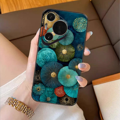 幽蓝金絮适用华为pura80pro手机壳70新款p70ultra中国风p60女款p50高级感p40带p30pro手绳50梦幻mate60小众40