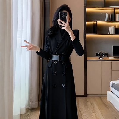 新款气质通勤高级感两件套套装2025春季双排扣西装马甲连衣裙2119
