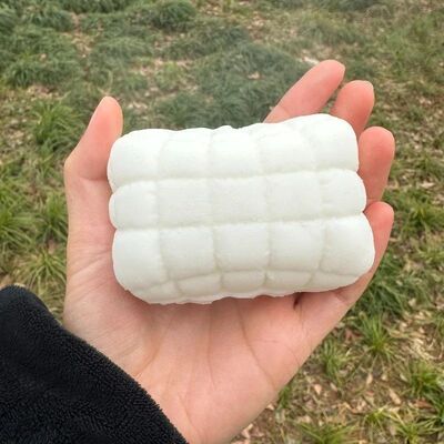 Fun Milk White Soap Fidget Toy Squishy Square Pillow Squeeze
