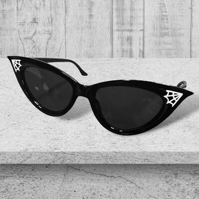 1pcs Gothic Cat Eye Spiderweb Sunglasses Dark for Halloween
