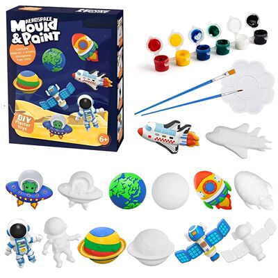 Arts and Crafts Set Painting Kit Unpainted DIY Dinosaur Spac